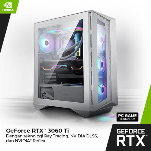 Jual GeForce RTX PC MSI G110R-WHITE GeForce RTX 3060 Ti PC Game ...