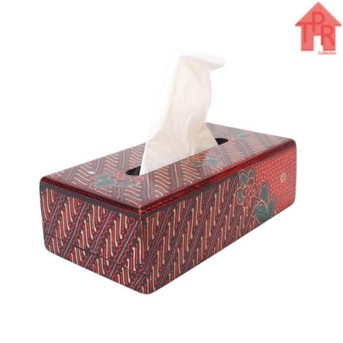 Jual Tempat Tisu Kayu Batik / Box Tisu Tradisional Motif Batik / Tissue ...