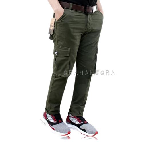 Promo CELANA CHINO CARGO PANJANG COTTON TWILL PRIA BAHAN ADEM - Mocca, XL - Kab. Bandung ...