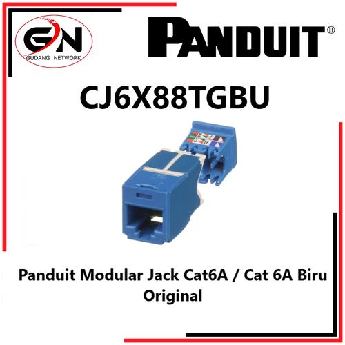Jual Panduit Modular Jack Cat6A / Cat 6A Biru Original CJ6X88TGBU ...