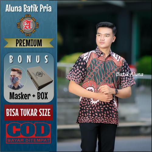 Jual Batik Cowok Modern Terbaru Premium Lengan Pendek Batikaluna PD027 ...