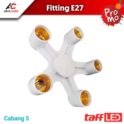 Jual Fitting Lampu E27 Cabang 5 / Fiting Socket Lampu Studio foto ...