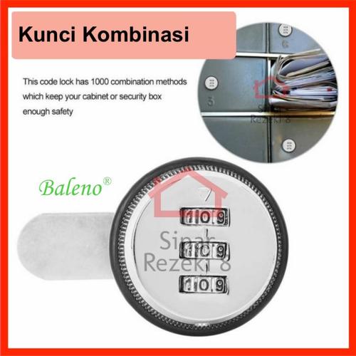 Jual Kunci Kombinasi Angka Kode Loker Lemari Laci Pin 3 Digit 01 Camlock - 01 BULAT CH - Kota ...