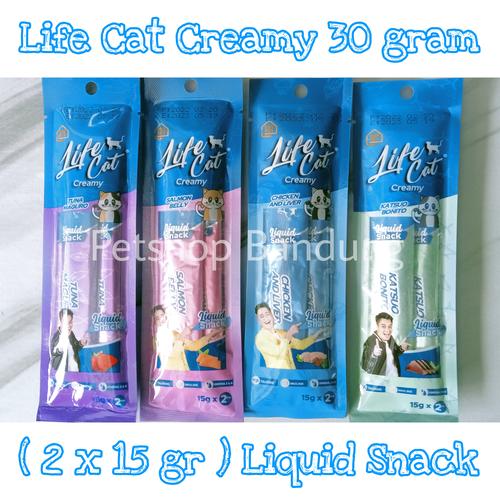 Jual Life Cat Creamy 15gr Per Pack Cat Snack Cemilan Kucing Lembut ...