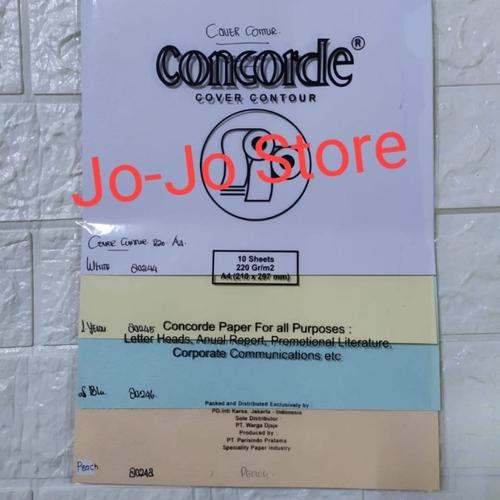 Jual Kertas Concorde Cover Contour 220 gram ukuran A4 - KULIT JERUK ...