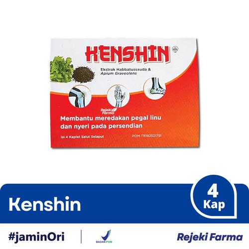 Jual KENSHIN 1 Strip isi 4 Kaplet - HENSHIN Obat Meredakan Pegal Linu ...