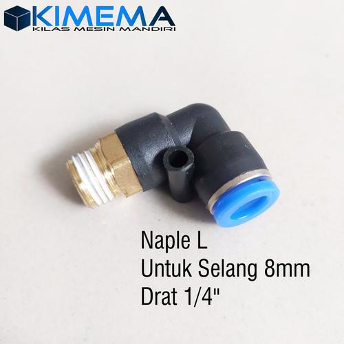 Jual L 8mm x 1/4" Naple Selang Angin Pneumatic 8 - Kab. Tangerang ...