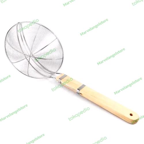Jual Serokan minyak/serokan gorengan gagang kayu/serok laba-laba - 22 ...