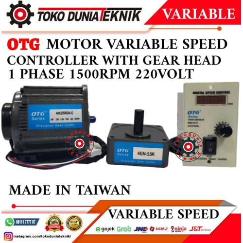Jual OTG 4IK25RGN-C 25WATT RATIO 1:20K-1:60K GEAR MOTOR VARIABLE SPEED ...