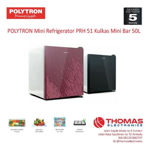 Jual POLYTRON Mini Refrigerator PRH 51 Kulkas Mini Bar 50L GARANSI ...