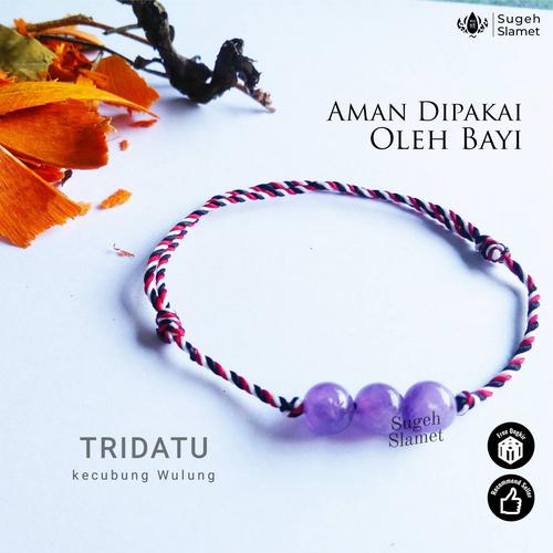 Jual Gelang Tridatu batu kecubung wulung asli Bali Original ungu ...