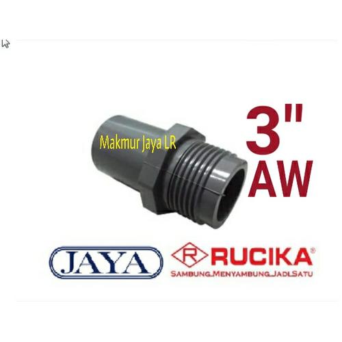 Jual SOK DRAT LUAR 3" 3 inch AW Valve Socket PVC Sambungan pipa SDL 3 ...