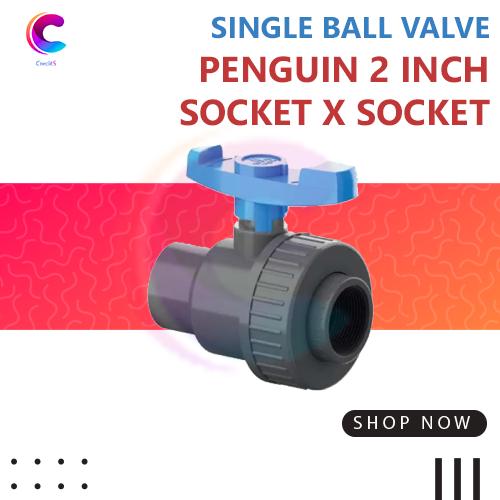 Jual Stop Kran PENGUIN SxS 2 Inch Single Union Ball Valve - Kab ...