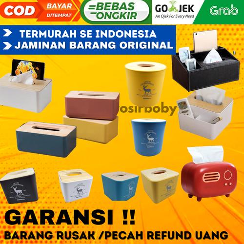 Jual Kotak Tissue Tisu Kayu Tempat Tissu Box Besar Dengan Holder ...