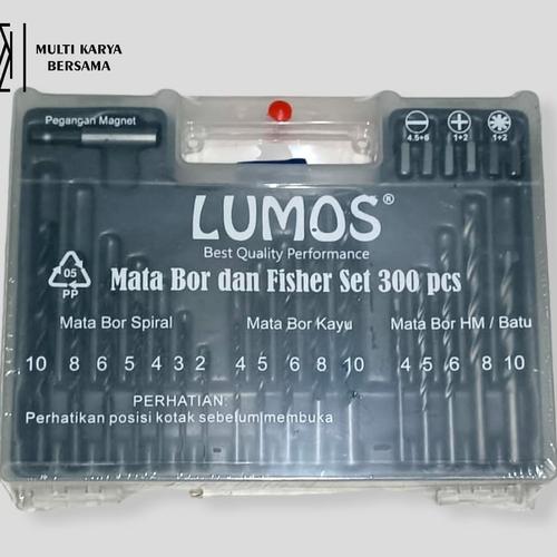 Jual mata bor set plus fisher 300pc mata bor kayu besi beton dan mata ...