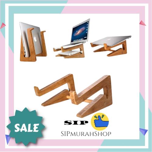 Jual Stand Laptop Vertical Holder Desktop Table Notebook Display Kayu ...