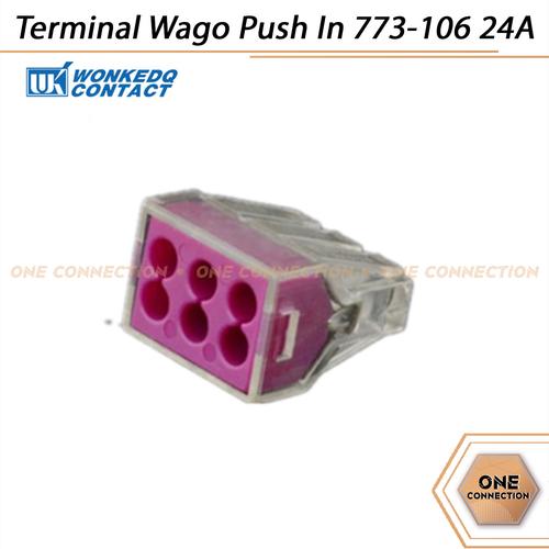 Jual Terminal Wago Push Connector 6 Pin Konektor Kabel Model Tusuk 773 ...