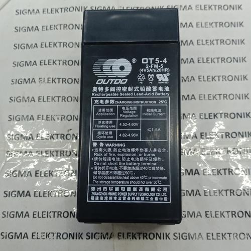 Jual ACCU / AKI KERING OUTDO 4 VOLT 5 AH. DIMENSI UKURAN 4 VOLT 4 AH ...