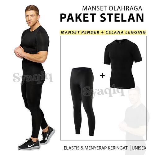 Jual Paket Baselayer Pria Tangan Pendek Celana Manset Panjang Olahraga ...