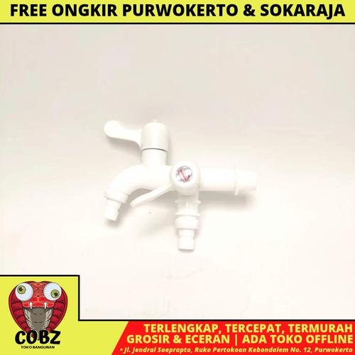 Jual 1/2 INCH / DASHAYU Kran Air Cabang Double Shower Plastik PVC Per ...
