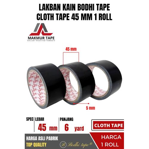 Jual LAKBAN KAIN HITAM / CLOTH TAPE 45MM X 6YARD BODHI TAPE 1 ROLL ...