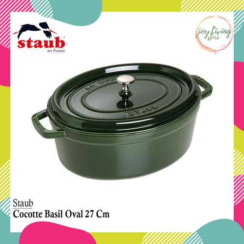 Jual Panci Staub Cocotte Basil Oval 27Cm Cast Iron Untuk Semua Jenis ...