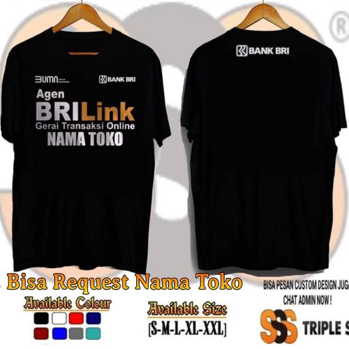 Jual KAOS AGEN BRILINK BISA REQUEST NAMA TOKO GERAI TRANSAKSI ONLINE ...