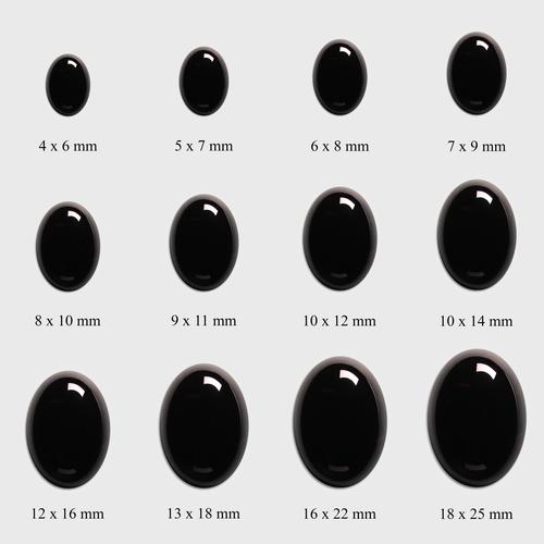 Jual BATU NATURAL BLACK ONYX UKURAN 3x5 - 10x14 MM OVAL MULUS | BLACK ...