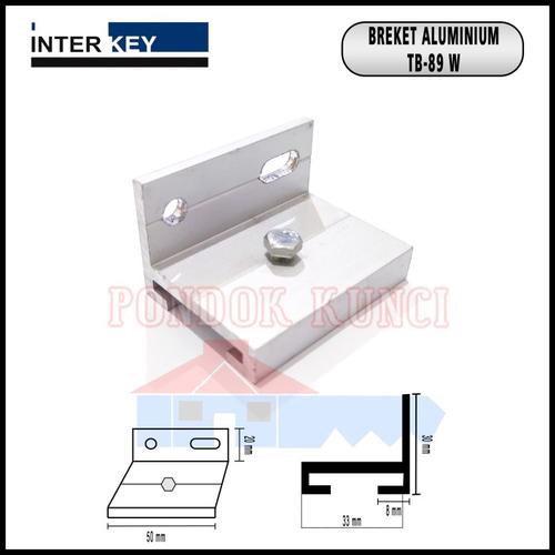 Jual Breket Aluminium Rel Pintu Sliding INTERKEY Bracket Samping - Kota ...