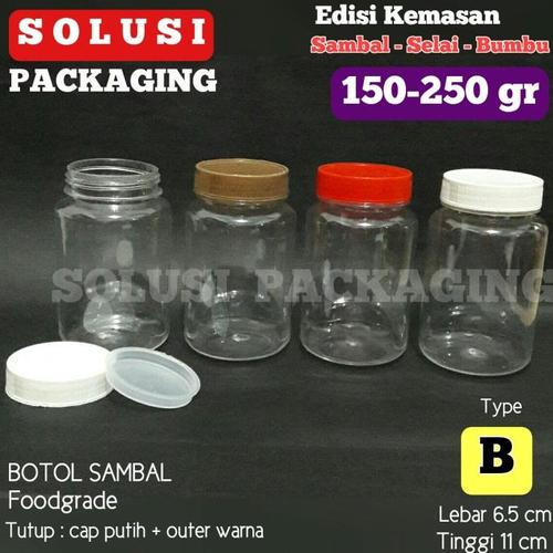 Jual BOTOL SAMBAL B 150-200GRAM /JAR/BOTOL PLASTIK/BOTOL SELAI/TEMPAT ...