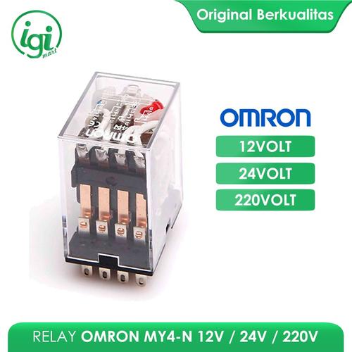 Jual RELAY MY4 12V / RELAY MY4N 24V / RELAY MY4-N 220V 14 PIN - 220VAC ...