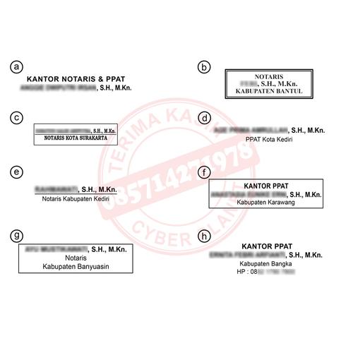 Jual Stempel Tanda Terima Notaris / PPAT - Kab. Bekasi - Stempel ...