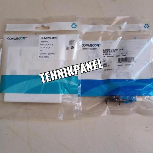 Jual Top Modular Data Cat.6 Amp Commscope 1 Lubang Komplit Modular ...