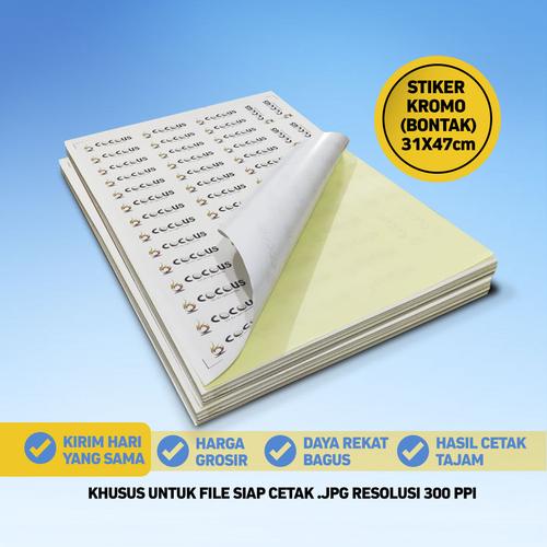 Jual Cetak Stiker Kromo A3+ / Cetak Sticker Bontak A3+ - Kota Surabaya ...