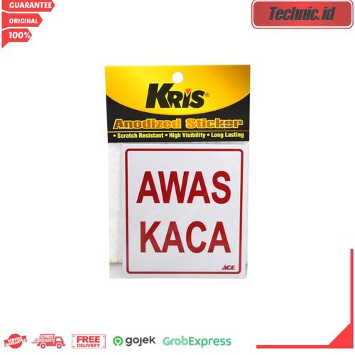 Jual Kris Stiker Anodized Awas Kaca 9x10 Cm Sticker Informasi - Kota ...