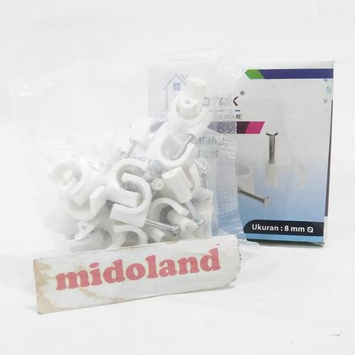 Jual Klem clam clamp Kabel Paku Beton 8 9 10 mm 8mm 9mm 10mm Cable ...