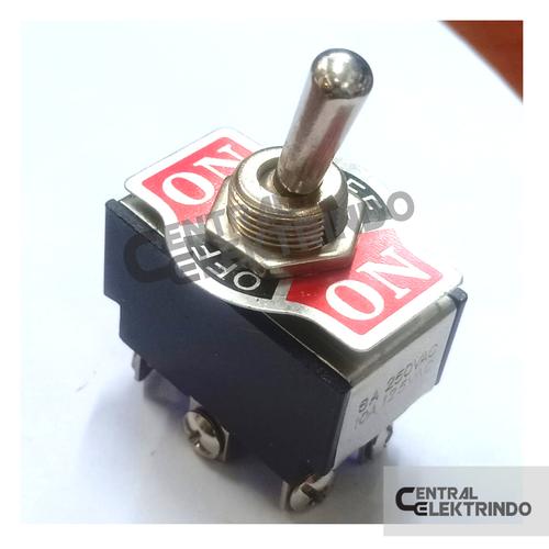 Jual Toggle Baut Saklar Switch 6 Pin On Off On|Switch On Off On 6 Kaki ...