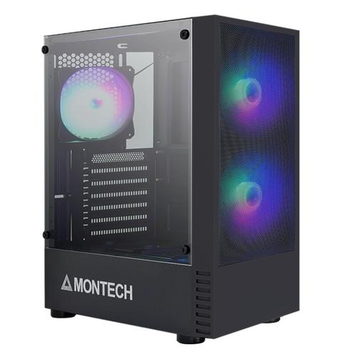 Jual MONTECH X2 MESH BLACK Tempered Glass ATX Case 3x RGB Fixed Light ...