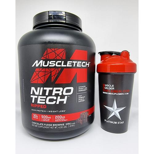 Jual Nitrotech Ripped Muscletech 4 lbs Whey Protein Diet Fat Burner ...