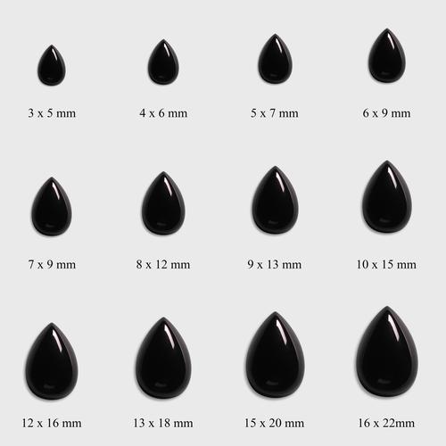 Jual BATU NATURAL BLACK ONYX UKURAN 3x5 - 15x20 MM BENTUK TETES - 3x5 ...