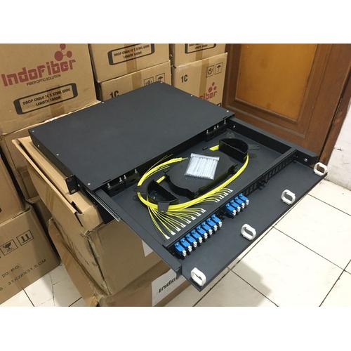 Jual OTB Rack 24 port LC singlemode + Pigtail / ODF rack 24 port LC ...