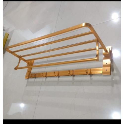 Jual Rak handuk 5 baris lipat Black Gold Rose Gold / Full stainless ...