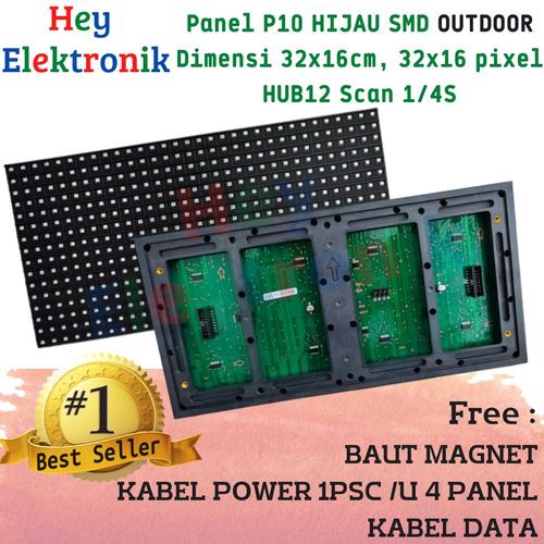 Jual Panel Module model Led P10 Hijau Green SMD outdoor Running Text ...