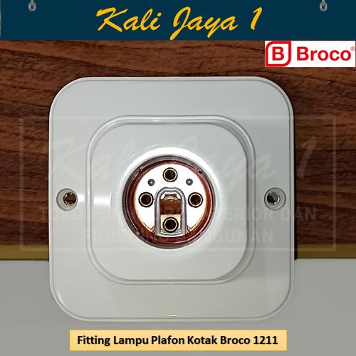 Jual Fitting Lampu Plafon Broco 1211 / Rumah Lampu Plafon Model Kotak ...