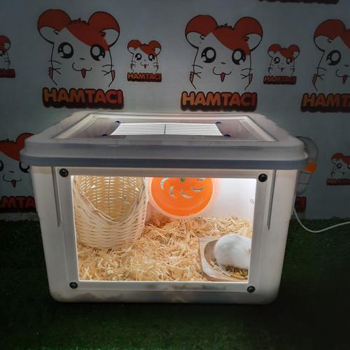 Promo KANDANG HAMSTER LED USB HAMSTER/REPTILE/GERBIL/PETS KOTAK AKRILIK ...