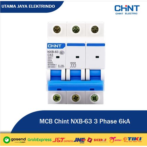 Jual MCB Chint 3 Phase 63 Ampere 6kA NXB-63 - ORIGINAL - MURAH ...