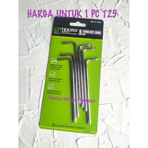 Jual TEKIRO T25 Kunci L Bintang Bunga Cakram Panjang Torx Key Long - Kota Medan - Sentosa Makmur ...