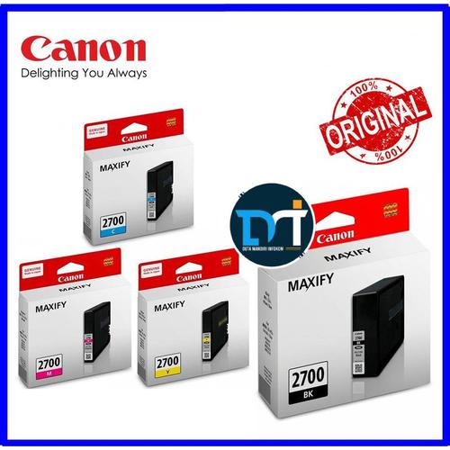 Jual Canon Ink Cartridge PGI 2700 Black Cyan Magenta Yellow I Maxify ...