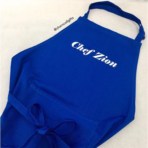 Jual Apron Custom Design / Celemek Custom Sablon Nama - Biru BCA ...