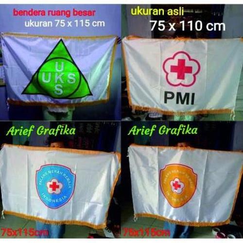 Jual Bendera Ruangan PMI Palang Merah Indonesia Bendera PMR Palang ...